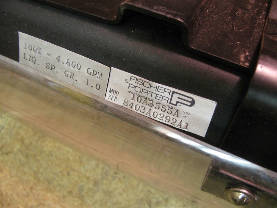 Fischer Porter 10A3555A Flowrater Flow Meter Gauge | eBay