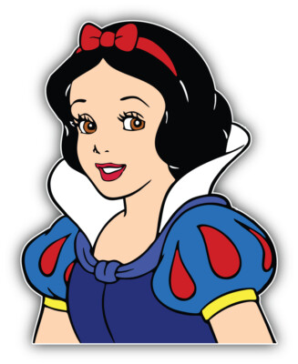 Snow White Cartoon Head Sticker Bumper Decal - ''SIZES'' | eBay