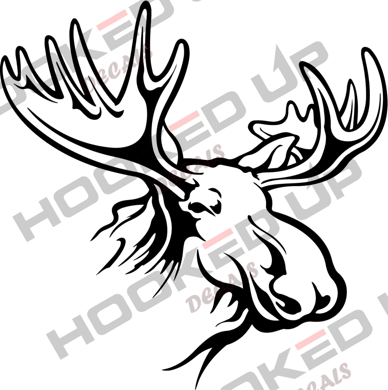 Moose Head Transfer Vinyl Decal | eBay
