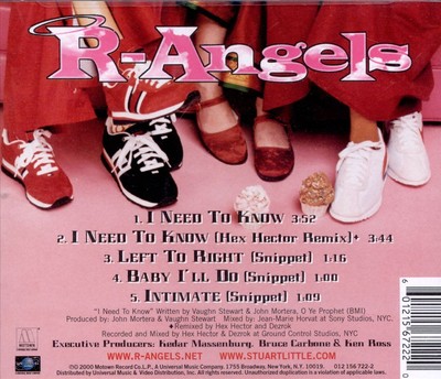 R. ANGELS I NEED TO KNOW [US SINGLE] NEW CD 601215672220| eBay