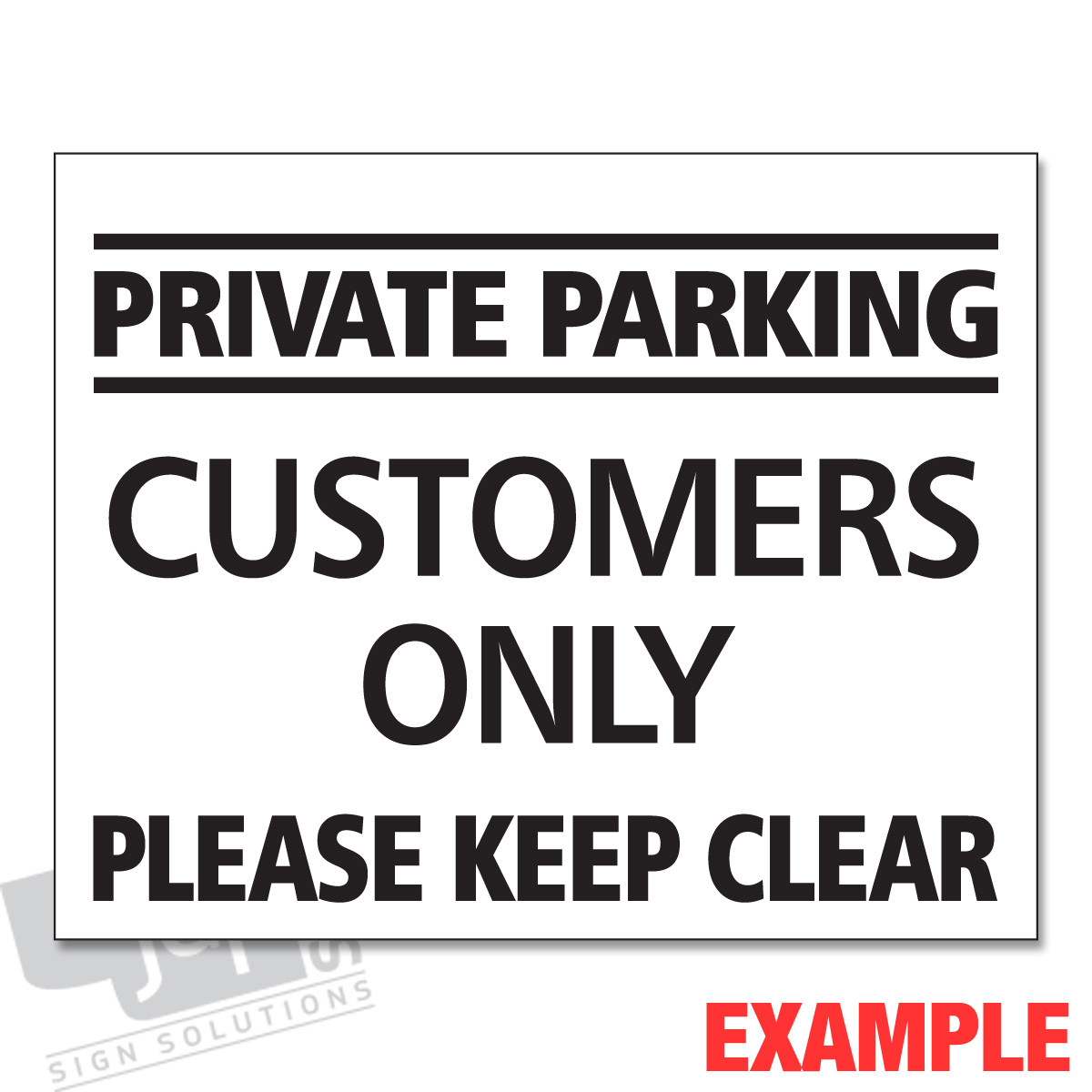 PERSONALISED PRIVATE PARKING SIGN 3MM RIGID PVC 200 X 250MM PLEASE KEEP ...