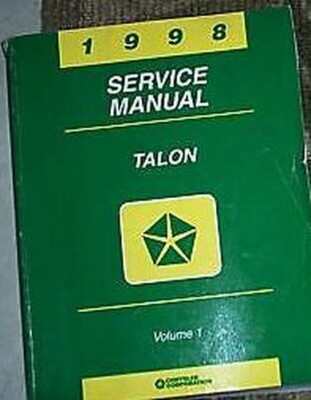 1998 Aigle Talon Service Réparation Atelier Manuel Volume 1 Seulement ...