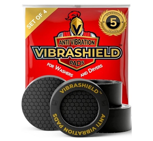 VIBRASHIELD Anti Vibration Pads for Washing Machine with HexaGrip 4 ...