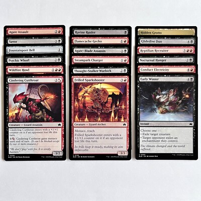 Bloomburrow Lizard Bundle For Commander MTG 18 Cards Glidedive Duo ...