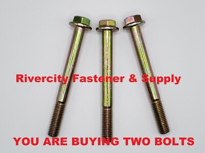 (2) M10-1.5x100 Head Hex Flange Bolts 10.9 M10x1.5 x 100 Flare Screws ...