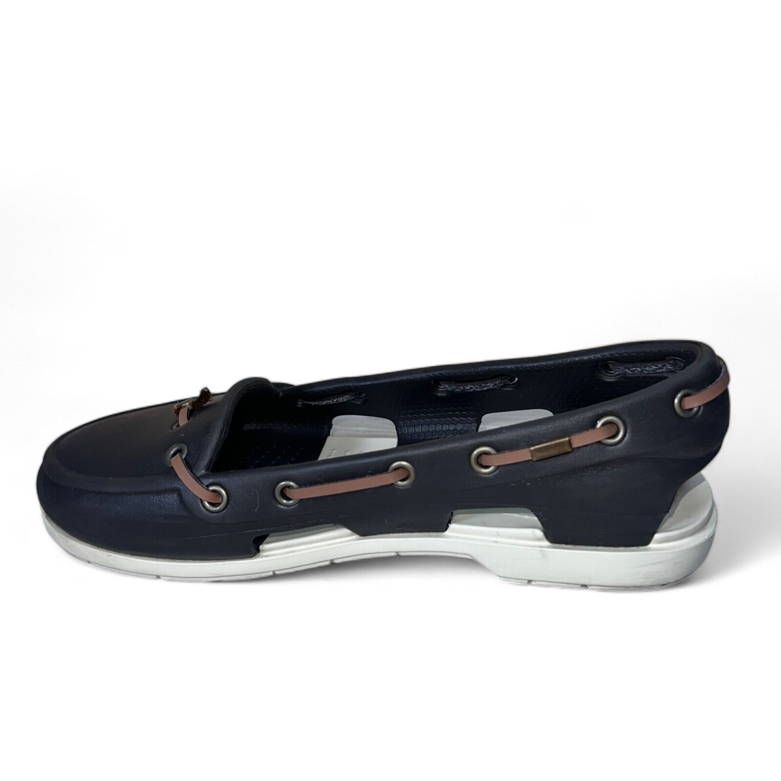 Crocs Beach Line Boat Shoes Brown / Tan Women's 6 | eBay