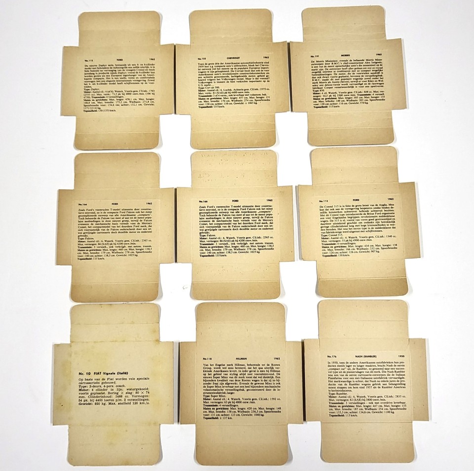 Vintage Full Speed Virginia Cigarette Cards 9x Car Series BD585 | eBay UK