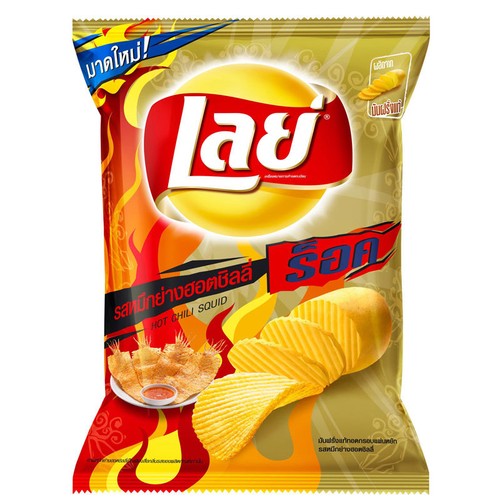 LAYS Potato Chips Crispy Snack Hot Chilli Squid Flavor 50g | eBay