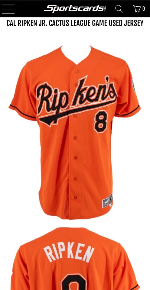 1992 Game Worn Cal Ripken Jr. Jumbo Patch From His Own Personal ...