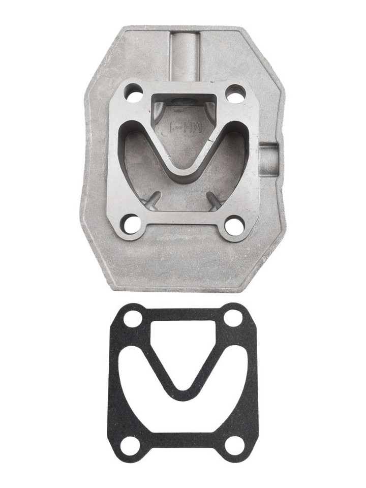 Aluminum Fittings Air Compressor Cylinder Head Sleek Gray Design ...