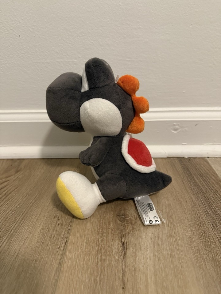 Gray Grey Yoshi w Blue Shoes 9" Plush Authentic Nintendo Product Super ...