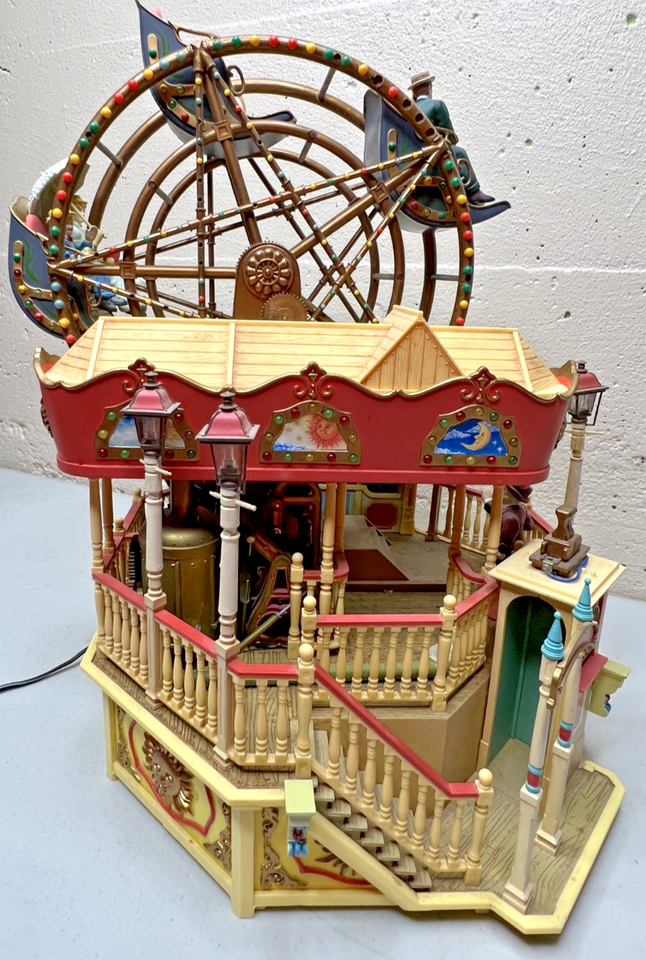 Vintage Enesco Majestic Ferris Wheel Music Box Wheel & Lights Work ...