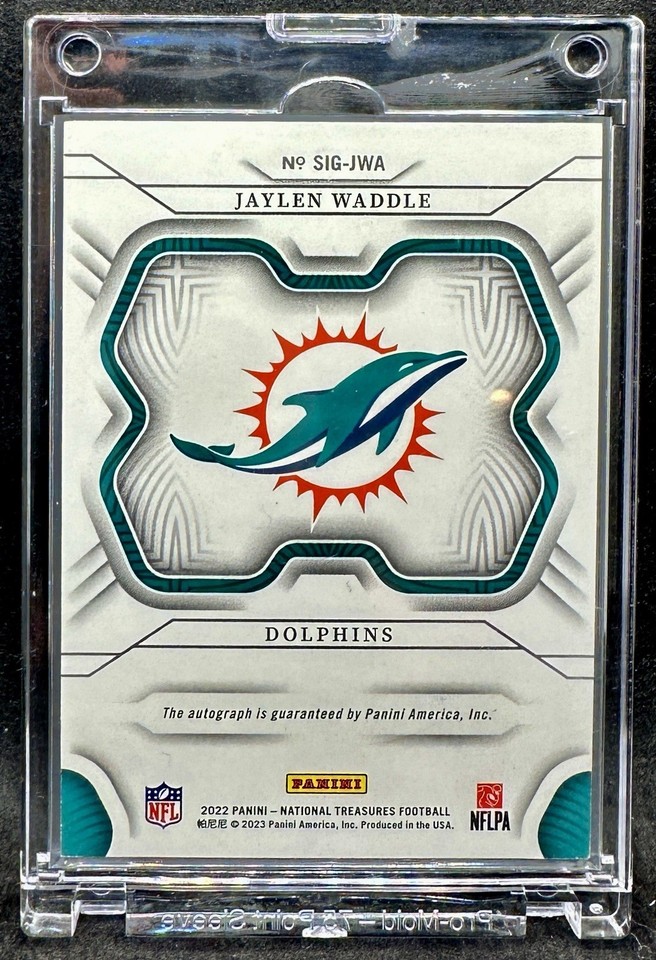 2022 Panini National Treasures - Signatures Jaylen Waddle #SIG-JWA /49 ...