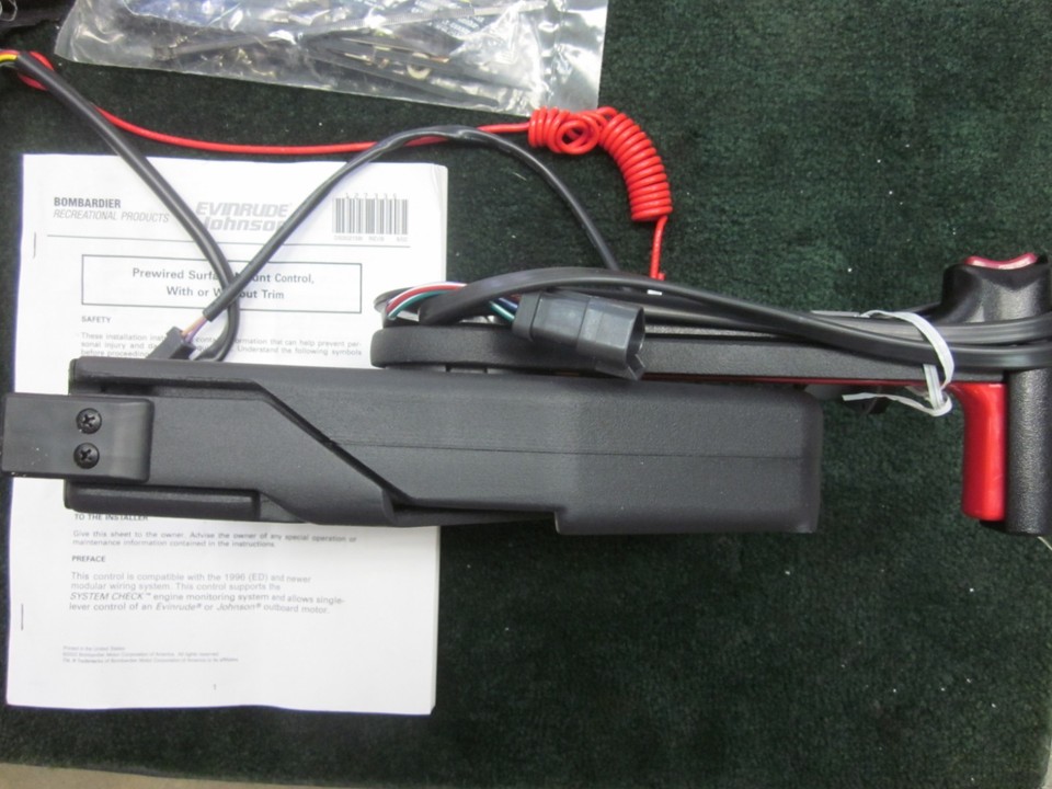 JOHNSON EVINRUDE REMOTE CONTROL BOX SIDE MOUNT TRIM SWITCH OEM FACTORY ...