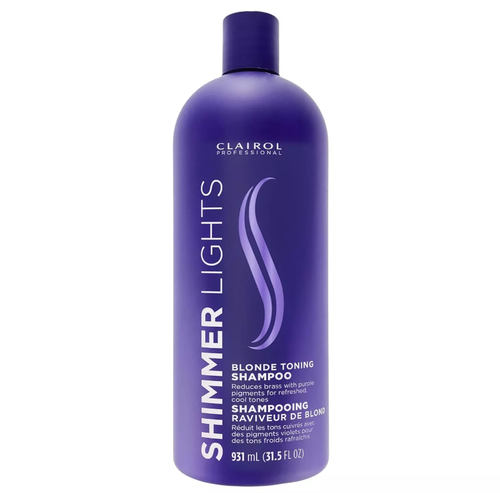 Clairol Shimmer Lights Shampoo for Blonde and Silver Hair, 31.5 Fl Oz ...