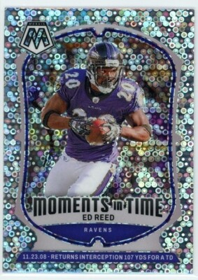 ED REED 2024 Panini Mosaic Moments in Time No Huddle Prizm #11 Ravens ...