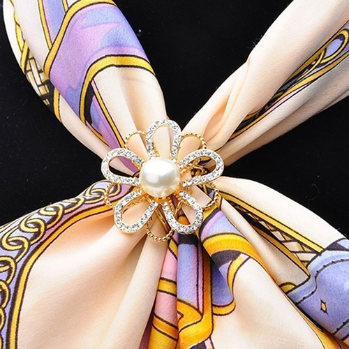 Scarf Buckle Creative Elegant Fashion Faux Pearl Scarf Buckle Portable ...