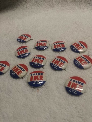 One Vintage Political Campaign Pin "I Like Ike Even Better" Dwight ...
