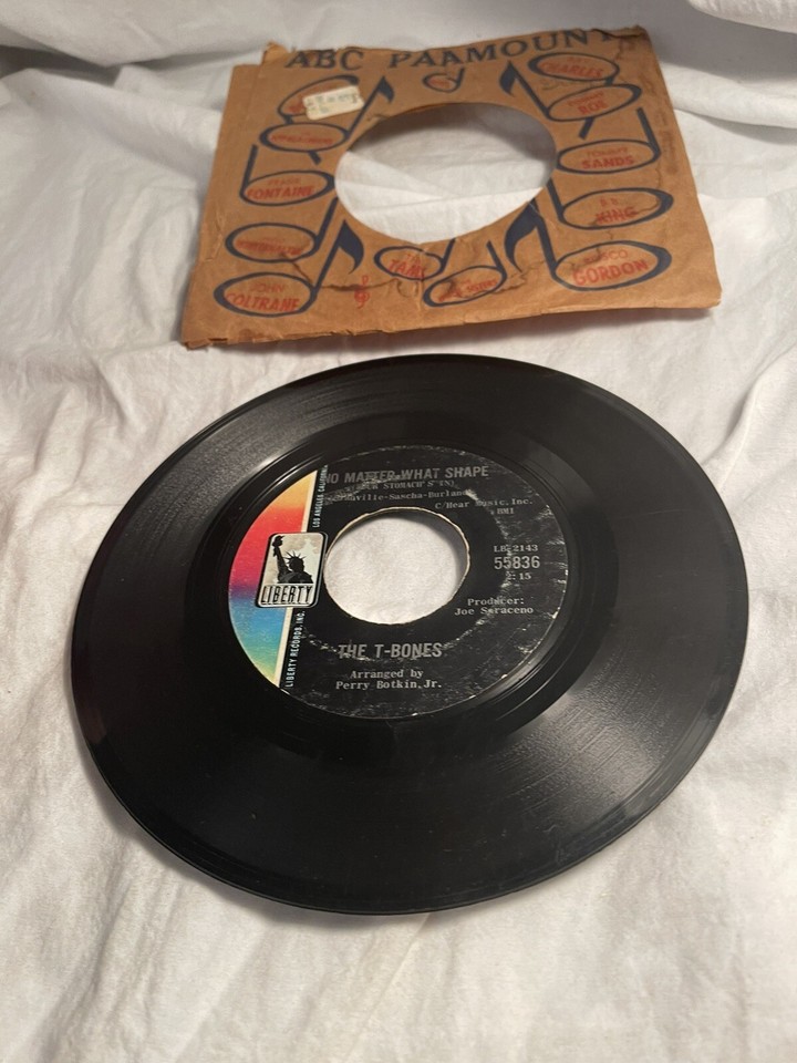 The T-Bones No Matter What Shape / Feelin’ Fine 45 1965 Liberty Vinyl ...