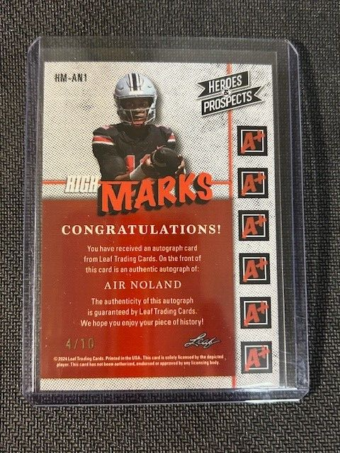 2024 Leaf High Marks AIR NOLAND #4/10 Auto Autograph | eBay