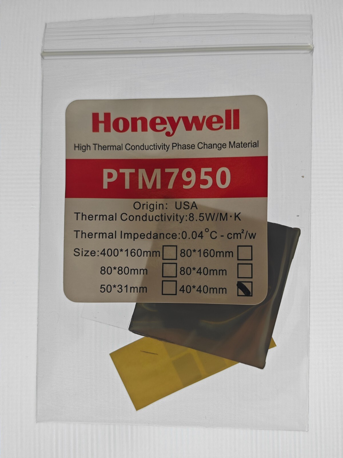 Genuine Honeywell PTM7950 Thermal Phase Change Pad 8.5W/m.K PC CPU GPU ...