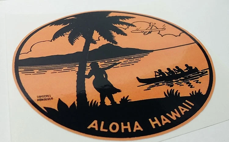 Hawaii Vintage Luggage Labels