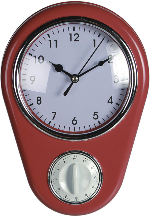 Kitchen Clock Wall Clock »Kitchen« Retro 50s Watch with Short Term ...
