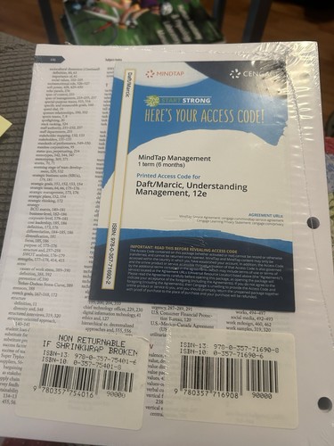 understanding management 12e LooseLeaf w/1 term MindTap Code | eBay