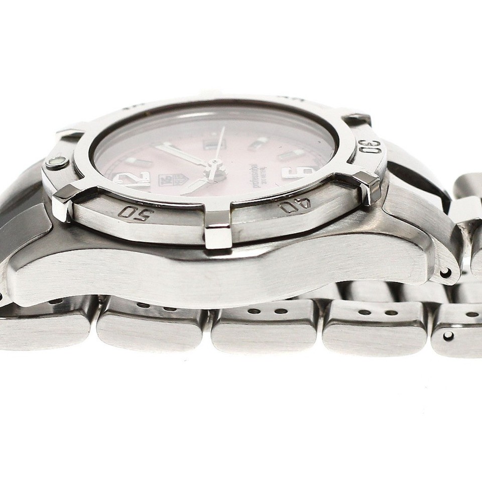 TAG Heuer WN1319 Ladies Quartz Watch Pink Shell Dial Date Used From ...