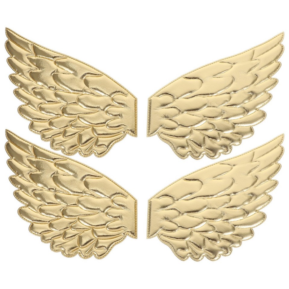 2 Pairs Angel For Crafts Angel Patches Stamping Fabric Embossed Clothes ...