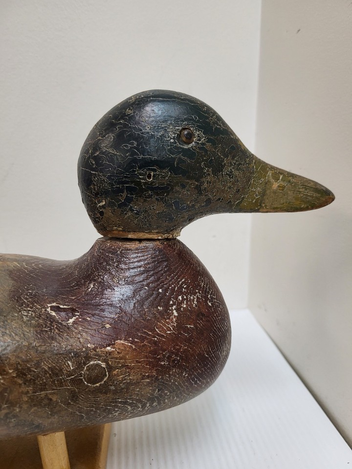 Vintage Mason Wooden Duck Decoy Drake Mallard | eBay