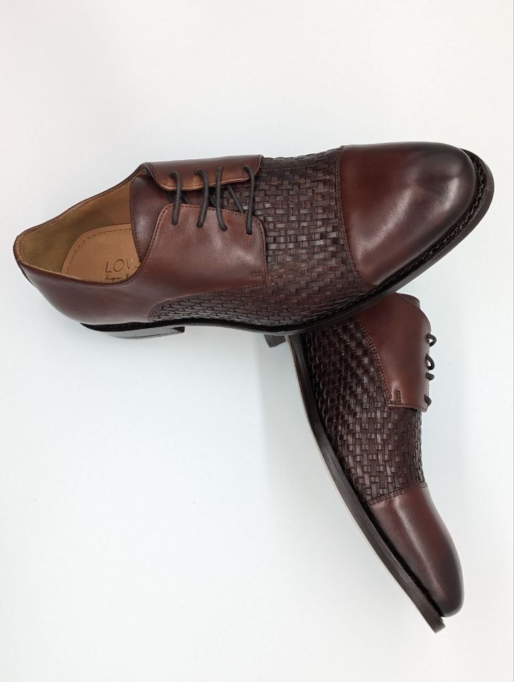 LOVADI BELIZZO Oxfords basket weave Goodyear welted Men's Shoes size ...