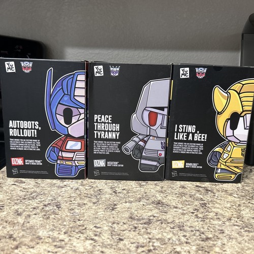 YuMe Toys DZNR Lot of 3 Transformers , Optimus, Bumblebee and Megatron ...