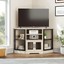 Corner TV Stand with Power Outlet Entertainment Center Cabinet Media ...