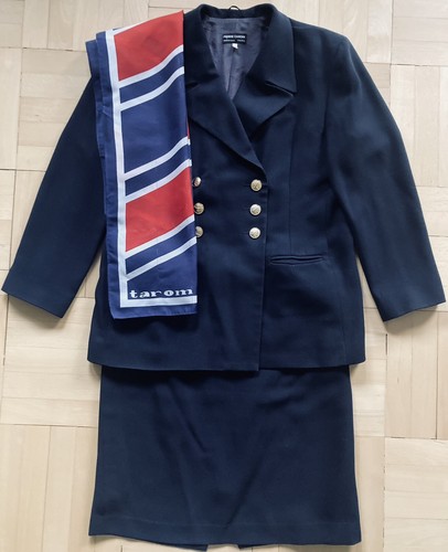 TAROM ROMANIAN AIRLINES STEWARDESS CABIN CREW FLIGHT ATTENDANT COSTUME ...