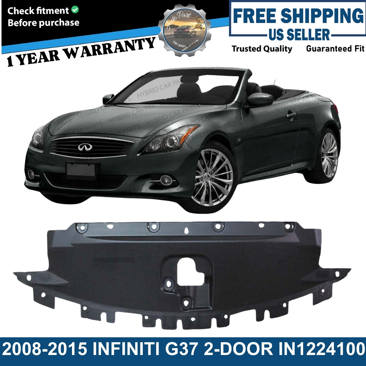 New Upper Radiator Support Cover Fits 2008-2015 Infiniti G37 2-Door ...