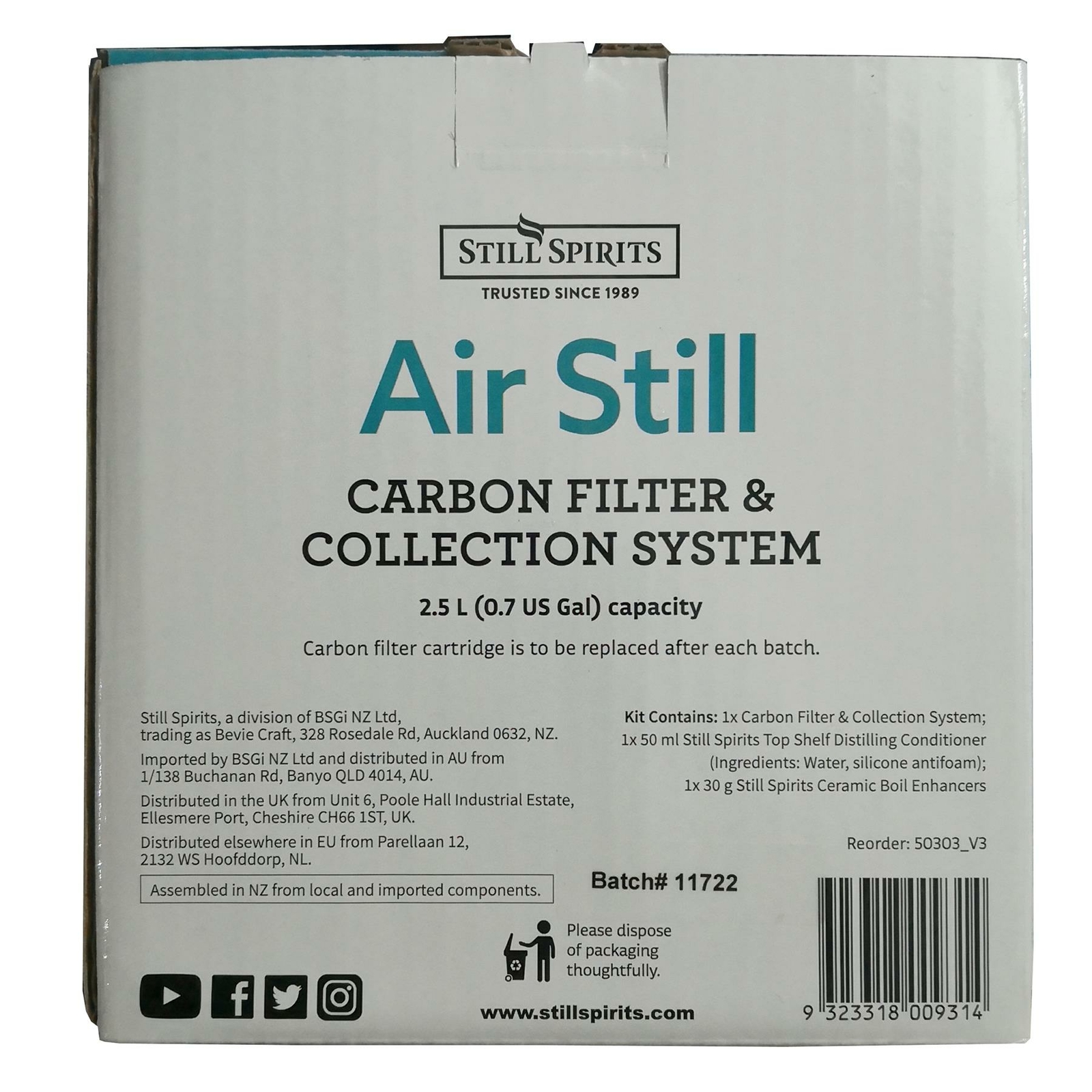 Still Spirits Air Still Carbon Filter & Collection System Kit | eBay