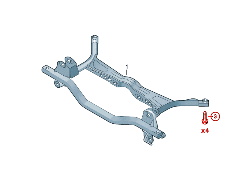 Genuine VW Audi Rear Subframe Bolt Kit Golf Mk5 / Mk6 | eBay UK