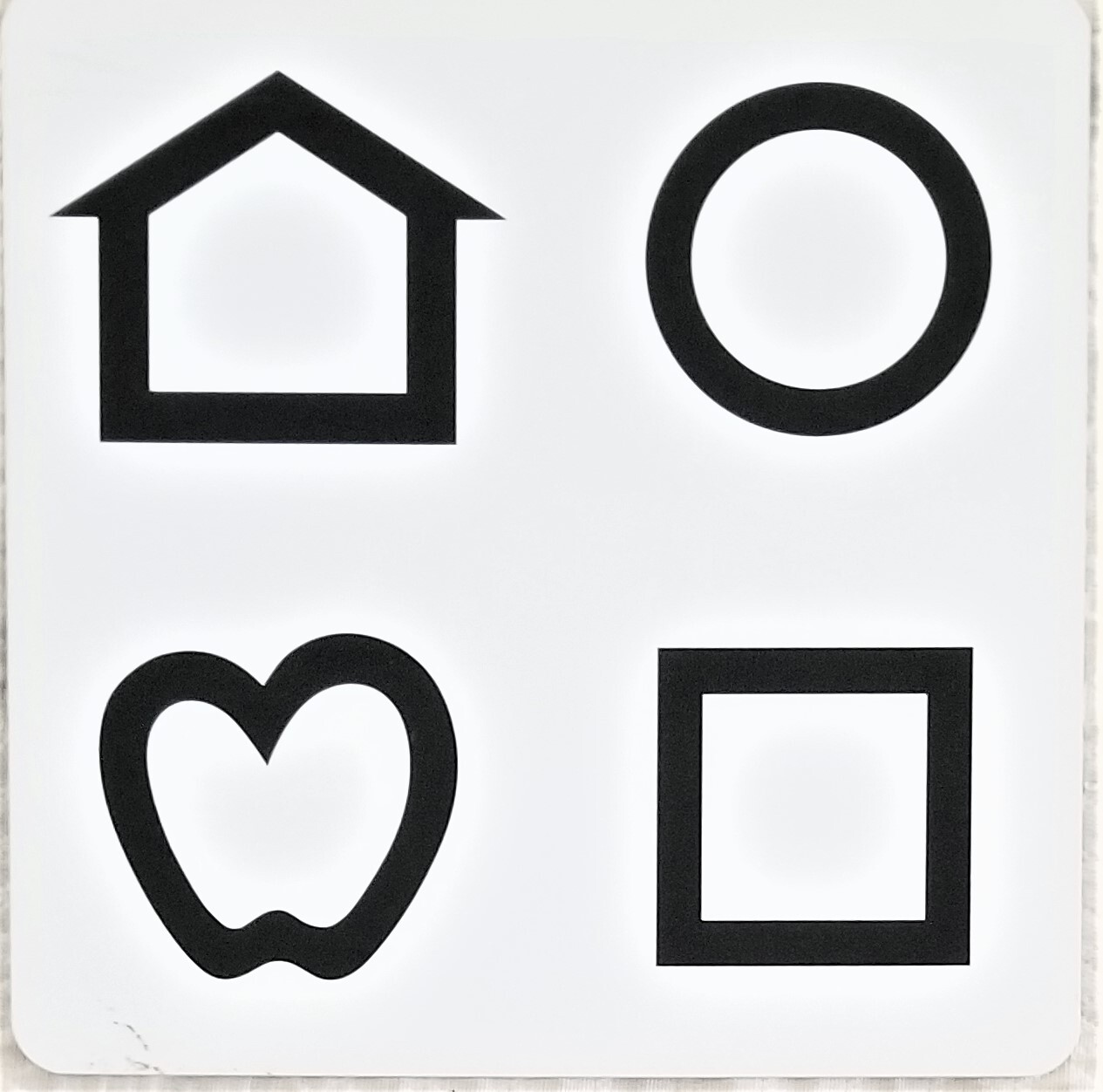 ILLITERATE CHILDREN Translucent NEAR Vision Testing Chart - 2 each ...