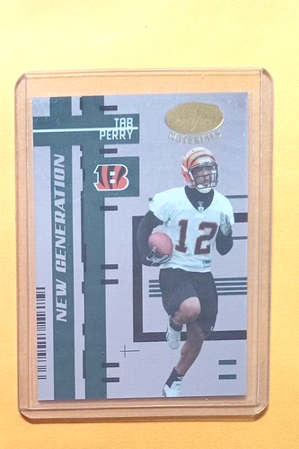2005 Donruss Leaf Football Card #187 TAB PERRY Bengals 0456/1000 Mint ...