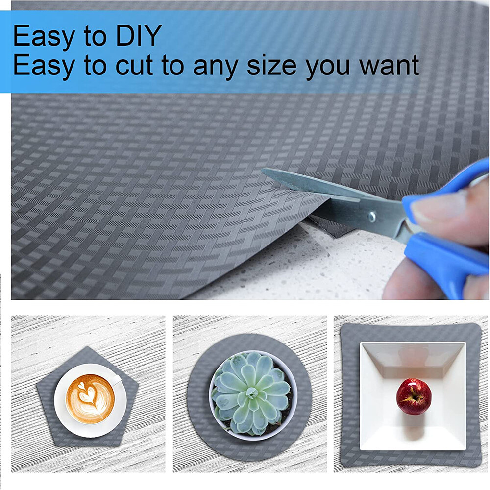 Non-Slip Draw Mat Shelf Liner Cabinet Storage Pad Kitchen Cupboard ...