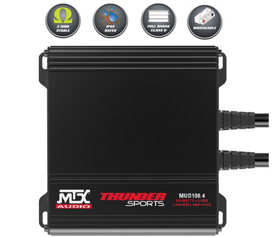 MTX MUD100.4 400W RMS 4-Channel Powersports Amplifier WARRANTY FREE ...