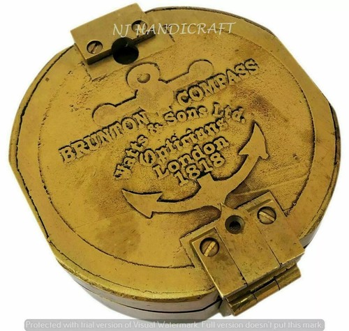BRASS COMPASS BRUNTON COLLECTIBLE VINTAGE MILITARY POCKET CAMPING ...