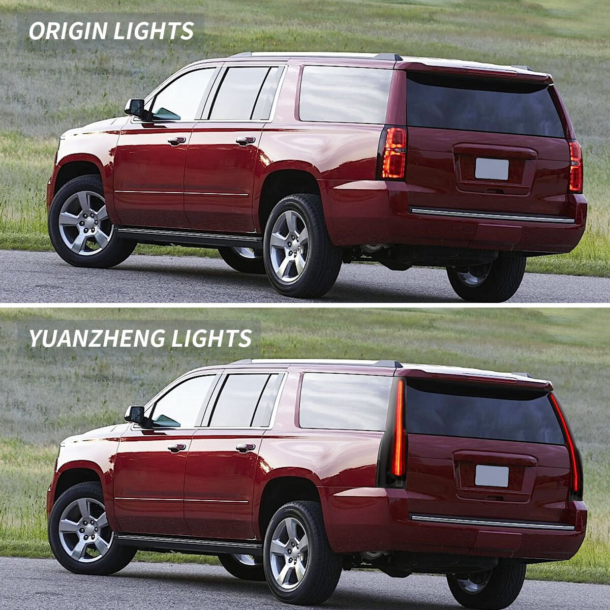 Pair Smoked LED Tail Lights for 2015-2020 Chevrolet Tahoe Suburban Rear ...