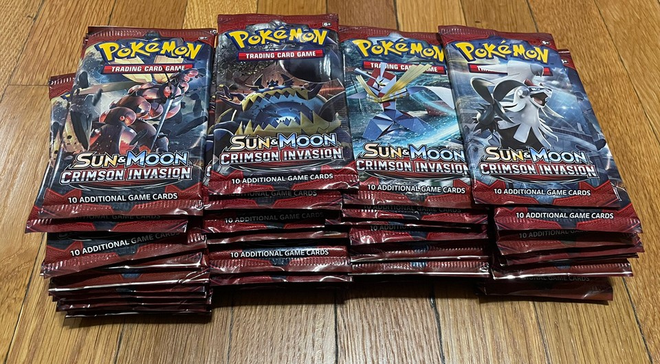 Pokemon TCG - Sun & Moon: Crimson Invasion Booster Pack (1) BRAND NEW ...