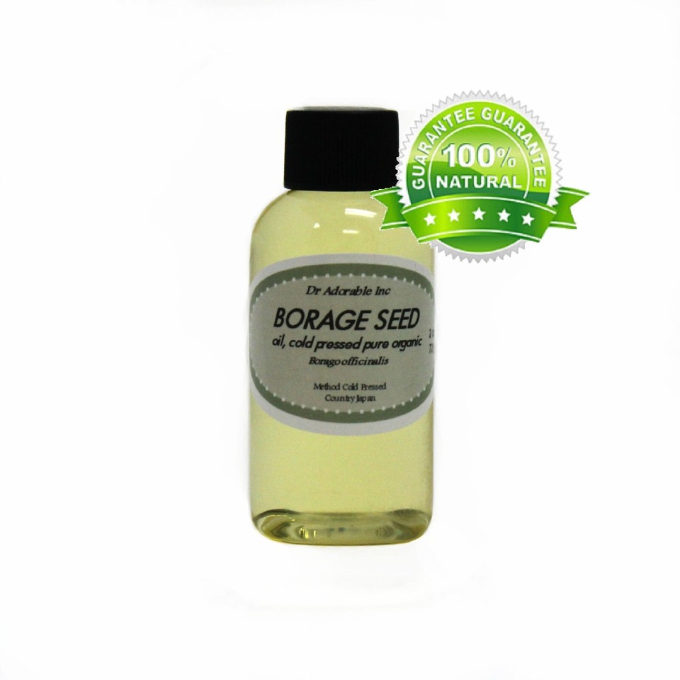PURE ORGANIC BORAGE OIL COLD PRESSED 2 OZ 4 OZ 8 OZ 12 OZ 16 OZ 24 OZ ...
