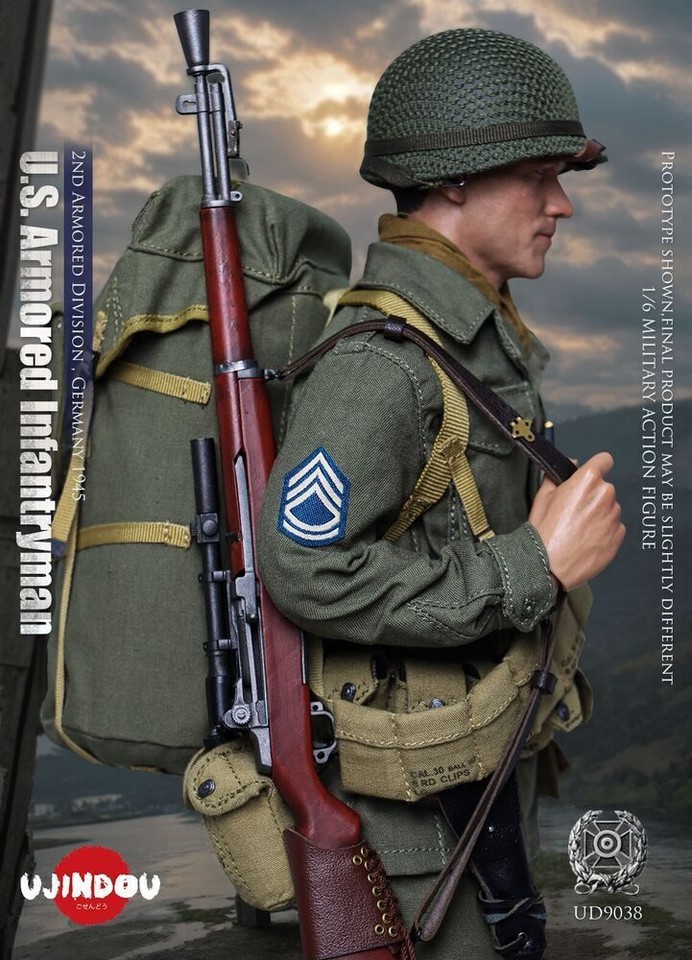 New UJINDOU UD9038 1/6 WWII U.S. Armored Infantryman Action Figure Toy ...