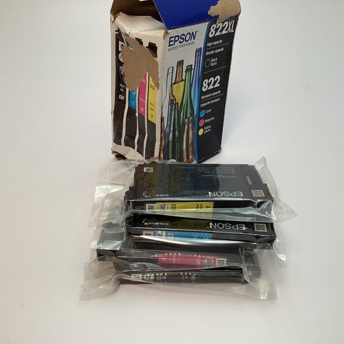 Epson 822 822XL Ink 4-Pack | Cyan Magenta Yellow Black XL | Exp 10/2027 | OEM | eBay