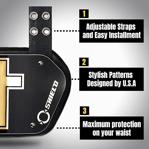 Golden Cross Chrome Football Back Plate, Lower Back Pads for Football ...