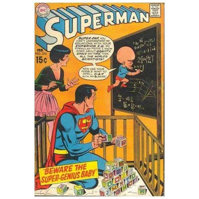 Superman #224 - 1939 series DC comics VF minus Full description below ...